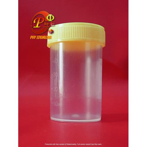 Jual Urine Container 60ml / Botol Urine 60ml / Pot Sample Tutup Kuning ...