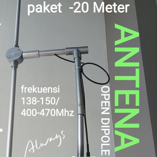 Jual ANTENA OPEN DIPOLE VHF/UHF Dual band kabel -20mtr - Kab. Bogor - Paul Antena | Tokopedia