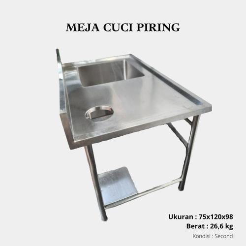 Promo Sink 1 Lubang + Meja Sortir Stainless Steel Meja Cuci Piring ...