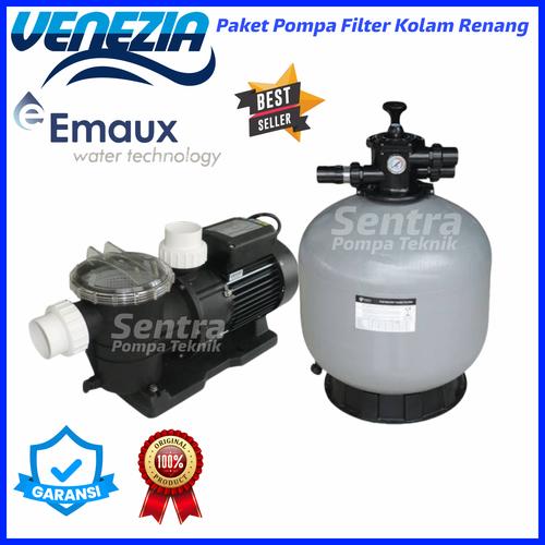 Jual Paket Pompa kolam Renang 3/4Hp VENEZIA STP-75 Sand Filter EMAUX ...