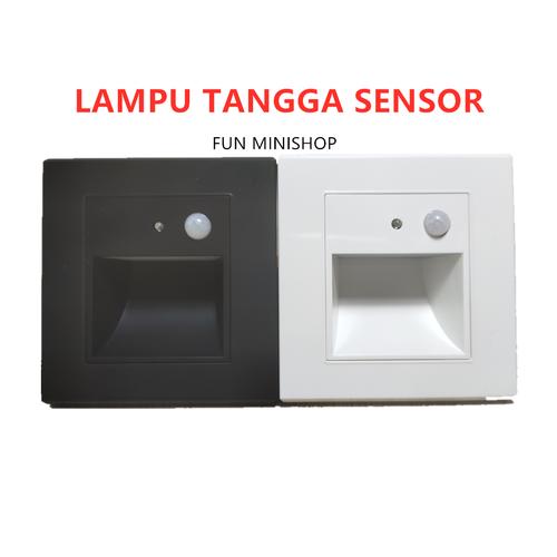 Jual LAMPU TANGGA LED Dinding Step Light MINIMALIS - HITAM SENSOR ...