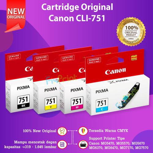 Jual Cartridge Tinta PGI750 CLI751 Printer iX6770 MG5570 IP7270 - Jakarta Pusat - FixPrint ...