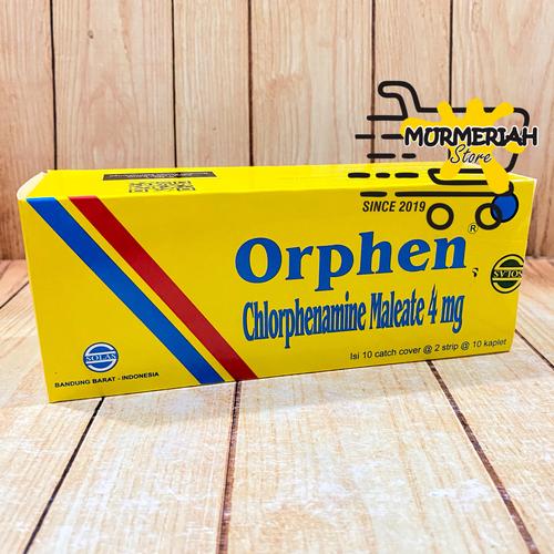 Jual ORPHEN 4 mg Box isi 20 strip(200 kaplet) CTM-Obat Alergi & Gatal ...