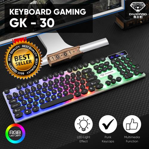 Promo Divipard Keyboard Gaming GK-30 Kabel USB 2.0 Plus LED Plus ...