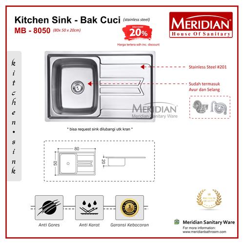 Jual MERIDIAN Kitchen Sink Stainless MB 8050 - Jakarta Barat - Meridian ...