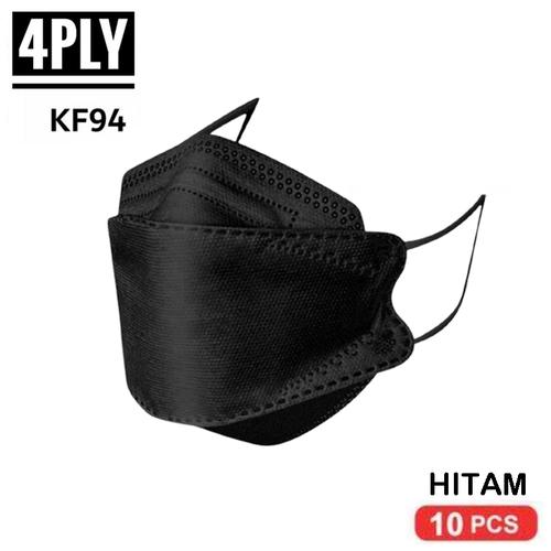 Jual Masker KF94 10pcs Masker Pelindung 5PLY DR ITC Mask Korea HITAM ...