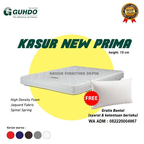 Jual Promo Springbed Guhdo New Prima Tebal 15cm (Free Bantal) - Putih ...