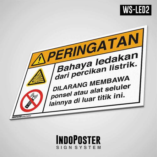 Jual Safety Sign K3 PVC ANSI Bahaya Ledakan dari percikan listrik - XS ...