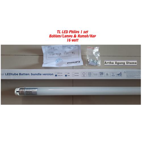 Jual LAMPU PHILIPS LED NEON TL 16 W ECOFIT 16W 16 Watt + Rumah (SET ...