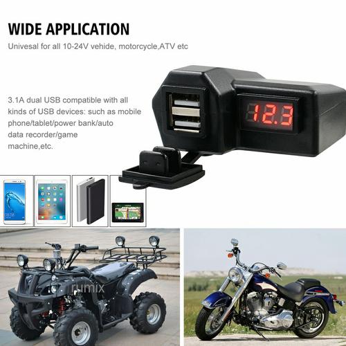 Jual Adapter Charger cas HP aki sepeda motor 12v to USB 5V 3.1A gojek ...