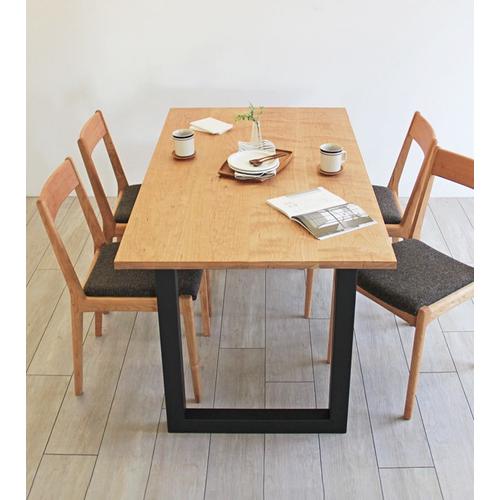 Jual set meja makan informa / meja makan kayu / meja makan kaki besi ...