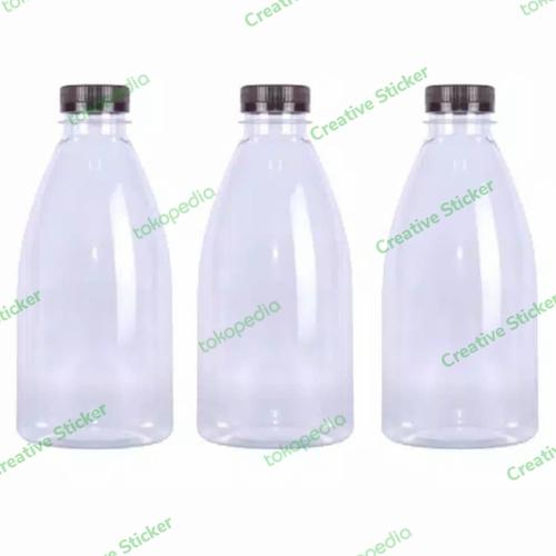 Jual Botol Cantik 350ML Tutup Hitam Kemasan Pudot, Milkshake, jamu ...