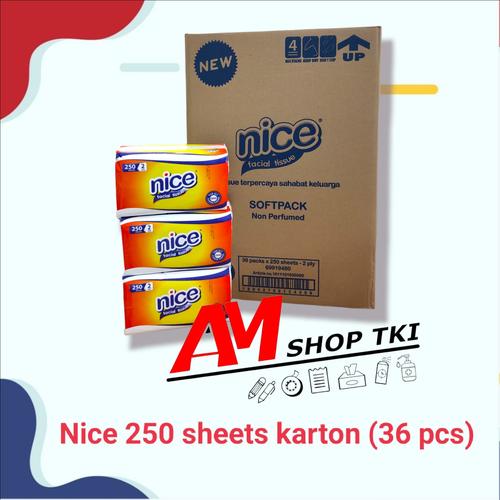 Jual Tissue NICE Facial 250 Sheet / 1 DUS / KARTON isi 36 PACK - Kab ...