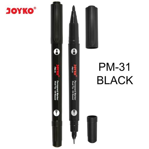 Jual Joyko Permanent Marker Spidol Permanen Dual Tip - Black - Hitam ...