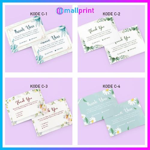 Jual THANK YOU CARD / THANKS CARD / KARTU UCAPAN TERIMAKASIH / GIFT ...