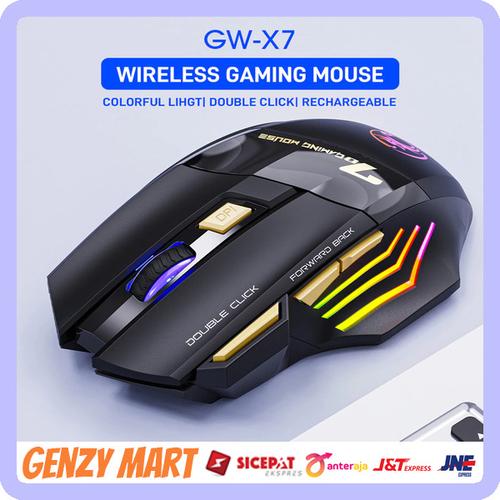 Jual iMice Wireless Gaming Mouse Ergonomic RGB Rechargeable 3200 DPI GW ...