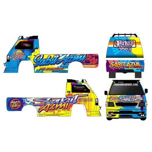 Jual STICKER DECAL MOBIL PICK UP L300 VARIASI - FULL BODY KIT - Kab ...