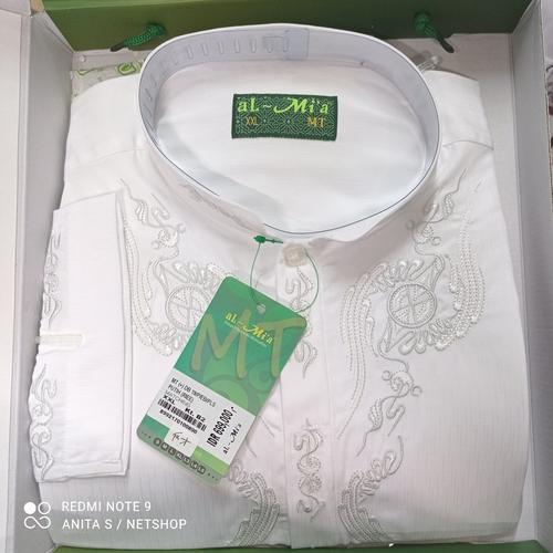 Jual Baju Koko Jumbo Lengan Panjang Polos Al Mia MT DB Putih Original ...