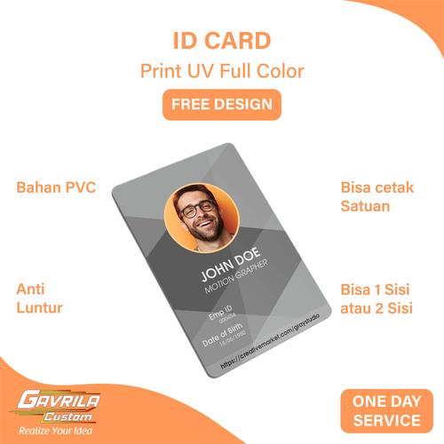 Jual Custom ID Card/Kartu Identitas Print UV 2 Sisi Murah - Jakarta ...