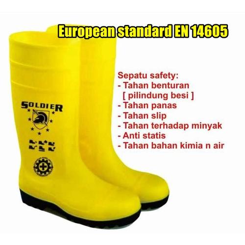 Jual LEGION safety PVC boots sepatu boot safety ujung besi baja sol ...
