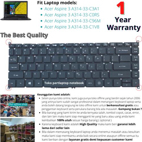Jual Keyboard Acer Aspire 3 A314-33 original product - Jakarta Pusat ...