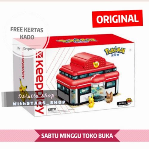 Jual Keeppley Qman Pokemon K20212 Pikachu Pokemon Center Building ...