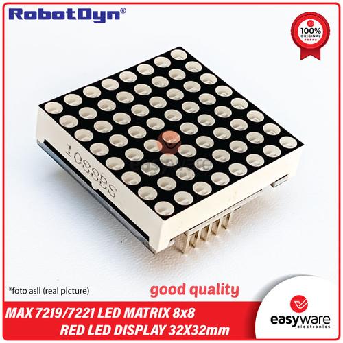 Jual RobotDyn MAX 7219 MAX 7221 LED Matrix 8x8 32x32mm Dot Matrix ...