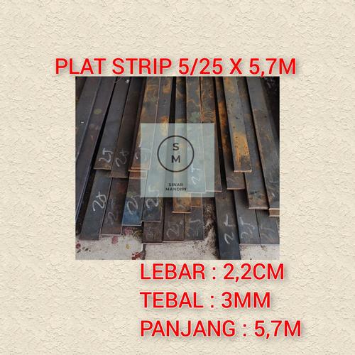 Jual Plat Strip Lebar 2,2cm Tebal 3mm Panjang 5,7 Meter (Strip 5/25 x 5 ...