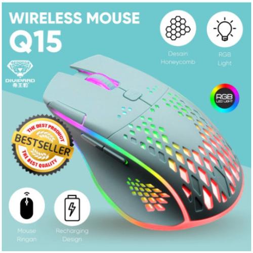 Jual Mouse Wireless Gaming Charging Divipard Q15 / mouse gaming bisa di ...