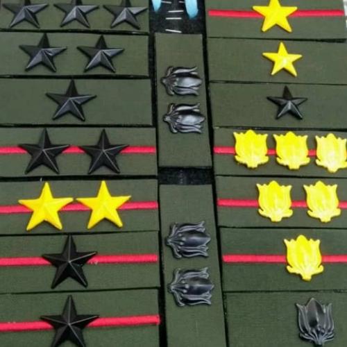 Jual Pangkat Topi Pet PDH PDL bahan Logam Kuningan Sepuh - letnan satu ...