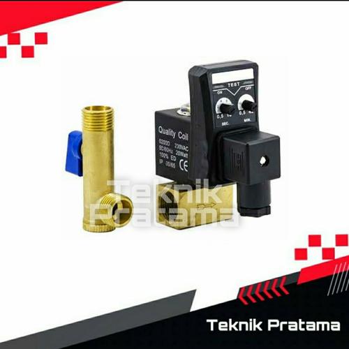 Jual 1/2" electric solenoid valve timer auto drain 16bar 230 vac split ...