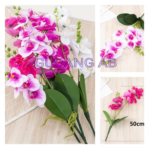 Jual BUNGA PALSU ANGGREK 2CK12 LATEX BUNGA ARTIFICIAL DEKORASI HIASAN ...