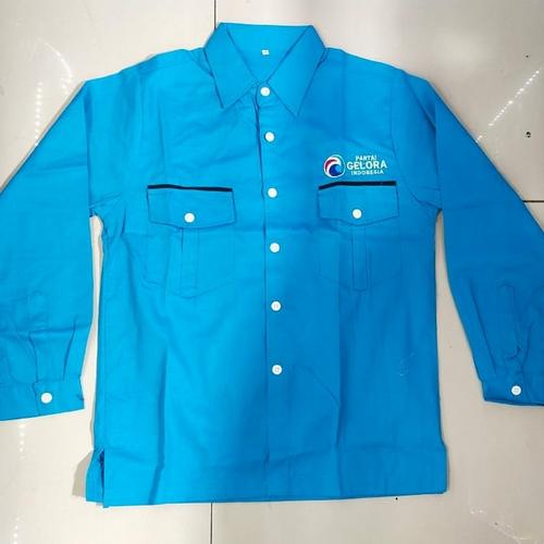 Jual Kemeja Partai Gelora Seragam Partai Gelora Biru Muda Lengan ...