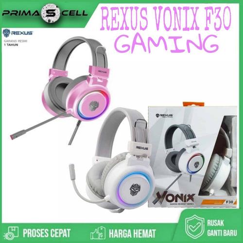 Jual Headset Gaming Rexus Vonix F30 White /Pink Edition Garansi Resmi ...