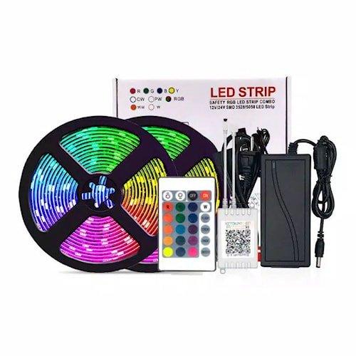 Jual Lampu Strip LED RGB 5 MTR IP44 3528 Komplit Adaptor Remote - Kab ...