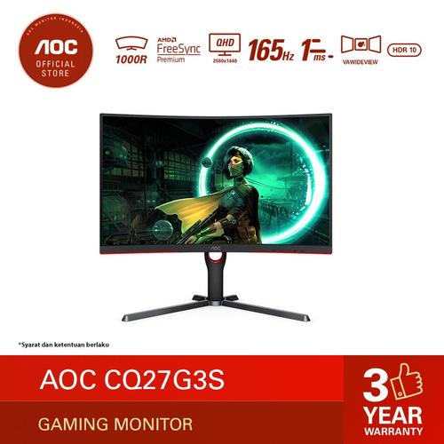 Promo AOC CQ27G3S Curved (27"/VA/1ms/165Hz/QHD/1000R) - Gaming Monitor ...
