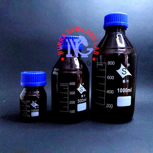 Jual Botol Reagen gelap tutup plastik botol kultur botol sampel 100 ml ...