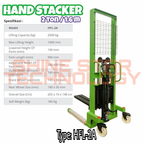 Jual HAND STACKER HFL-2A / HAND STACKER 2 TON - 1.6m - Kota Surabaya ...