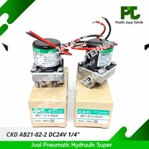 Jual solenoid valve 24v CKD AB21-02-2-DC24V Port size 1/4" - Jakarta ...