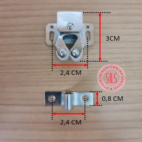 Jual capit udang besi tahanan pintu lock grendel udang CHROME - Jakarta ...