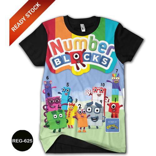 Jual Baju Numberblocks Anak 3D Kaos Number Blocks Kartun Animasi #REG ...