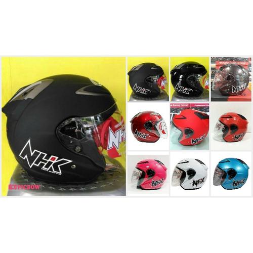 Jual HELM NHK R6 SOLID 9 PILIHAN WARNA HALF FACE / NHK R 6 SOLID ...