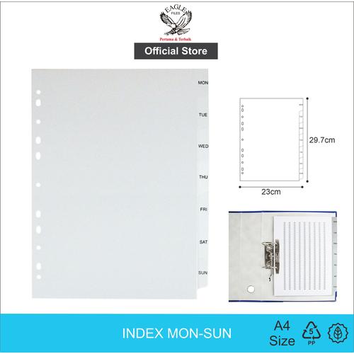 Jual Pembatas Files Depider Devider Index File Divider MON-SUN EAGLE ...