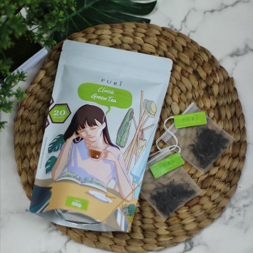 Jual Classic Green Tea - Puri Tea - Teh dalam kemasan (isi 20 Tea bags ...
