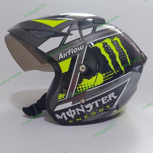 Jual Helm Motor Half Face Monster Energy Type - Kab. Tangerang - Casing ...