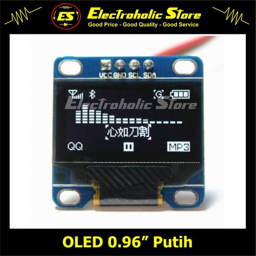Jual OLED Putih 0.96 inch LCD Display Module I2C IIC Arduino 128x64 ...