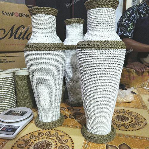 Jual pot bunga vas guci tinggi 50cm super elegant dan minimalis ...
