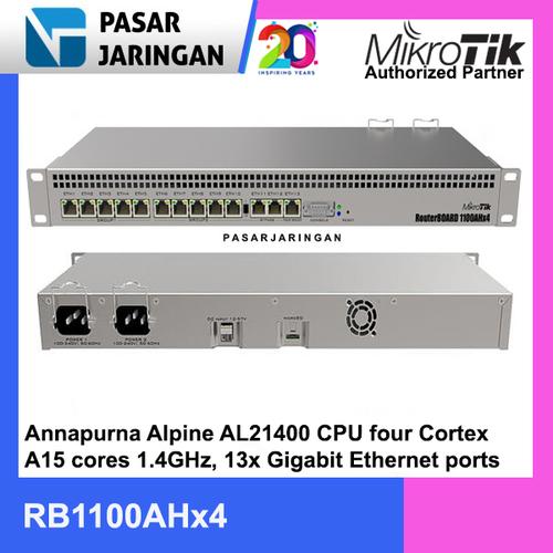 Jual MIKROTIK RB1100AHx4 Powerful 1U rackmount router with 13x Gigabit ...