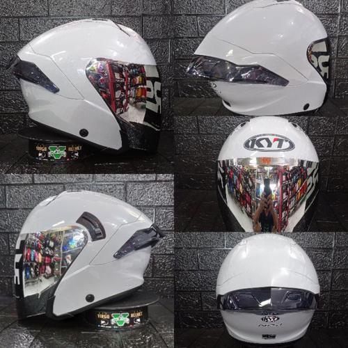 Jual KYT HELM NFJ SOLID ASPHALT GREY PAKET GANTENG - ori nfj, M - Kab ...