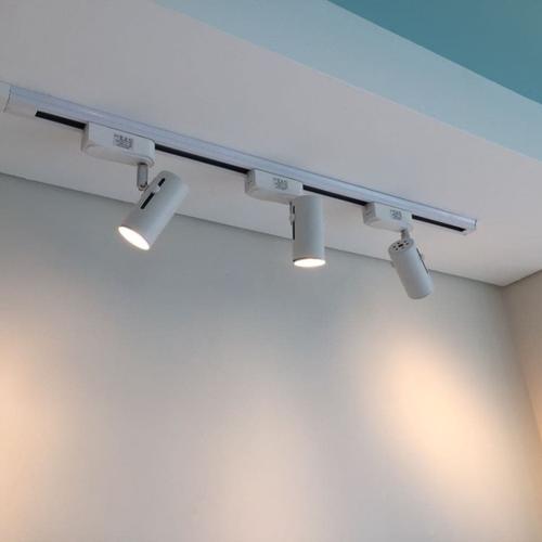 Jual 3set Lampu Track Spot Light LED 7watt E27 Rel 1Meter - BODY HITAM ...